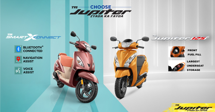 Book TVS Jupiter 110 & TVS Jupiter 125 Test Ride Online - TVS Motor