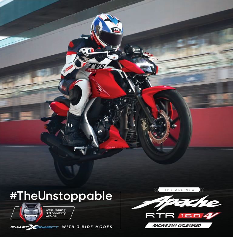 TVS Apache RTR 160 4V - Price, Features, Tech Specs, & Colours